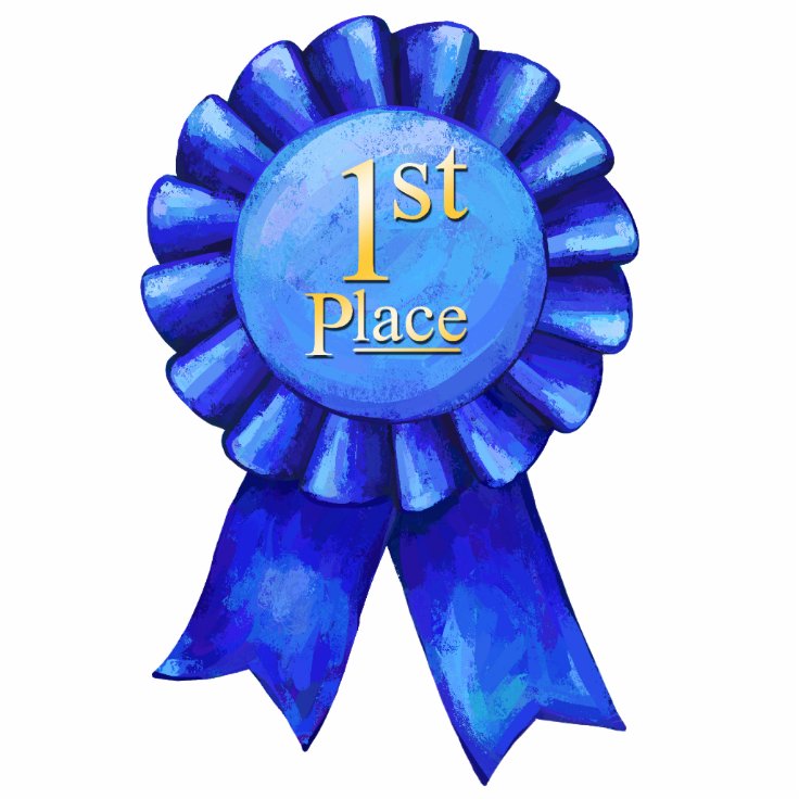 Blue Ribbon 1st Place Cutout | Zazzle