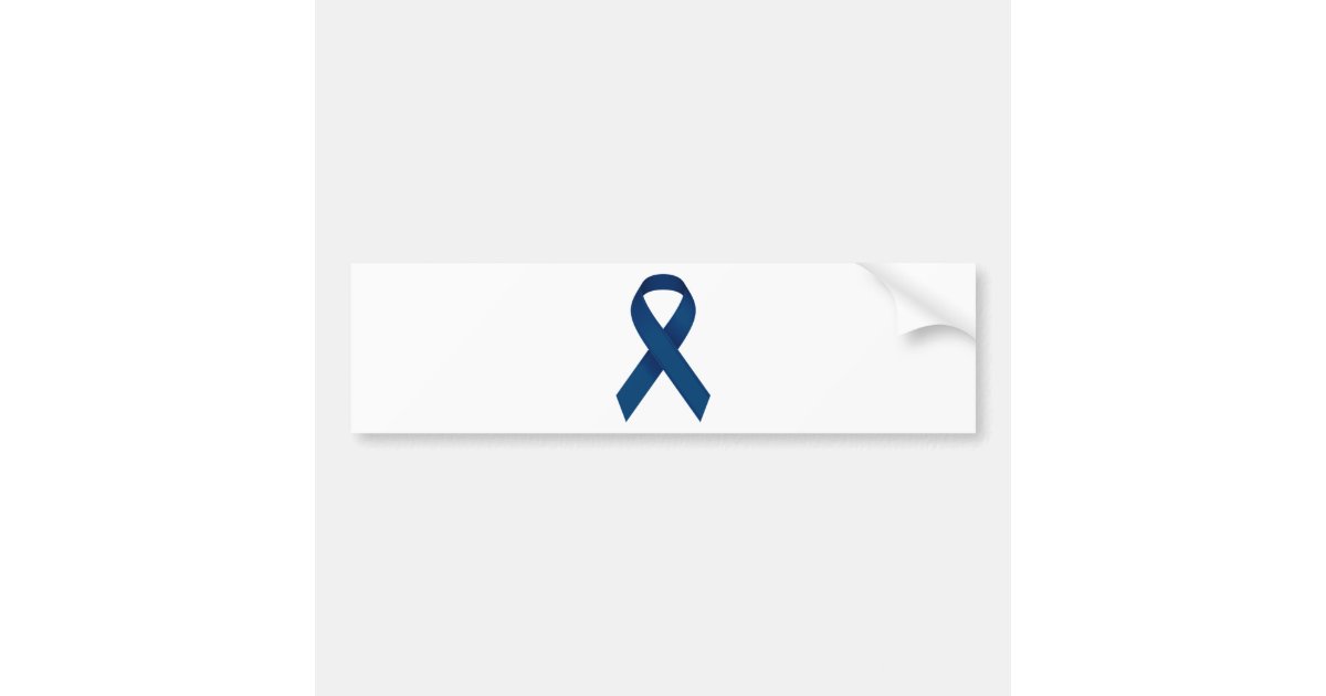 Blue ribbon bumper sticker | Zazzle.com
