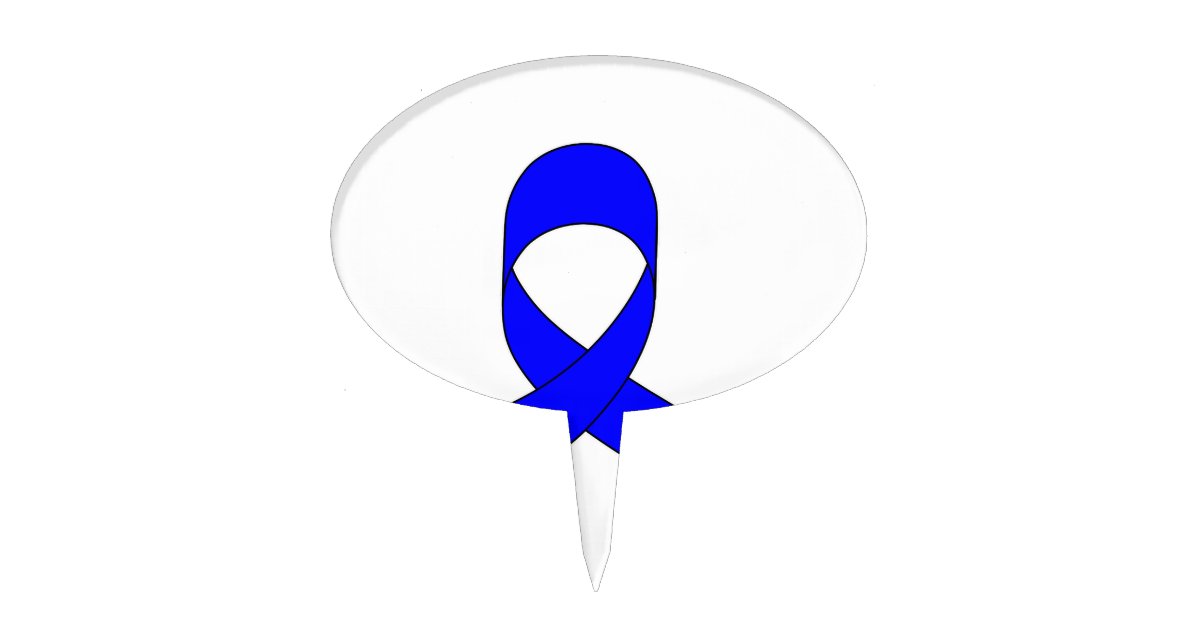Blue Ribbon Drawing Cake Topper | Zazzle