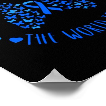 Blue Ribbon I Wear Blue For Someone ALS Poster | Zazzle