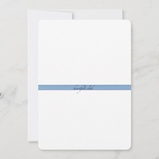 Blue Ribbon Photo Baptism Invitation | Zazzle