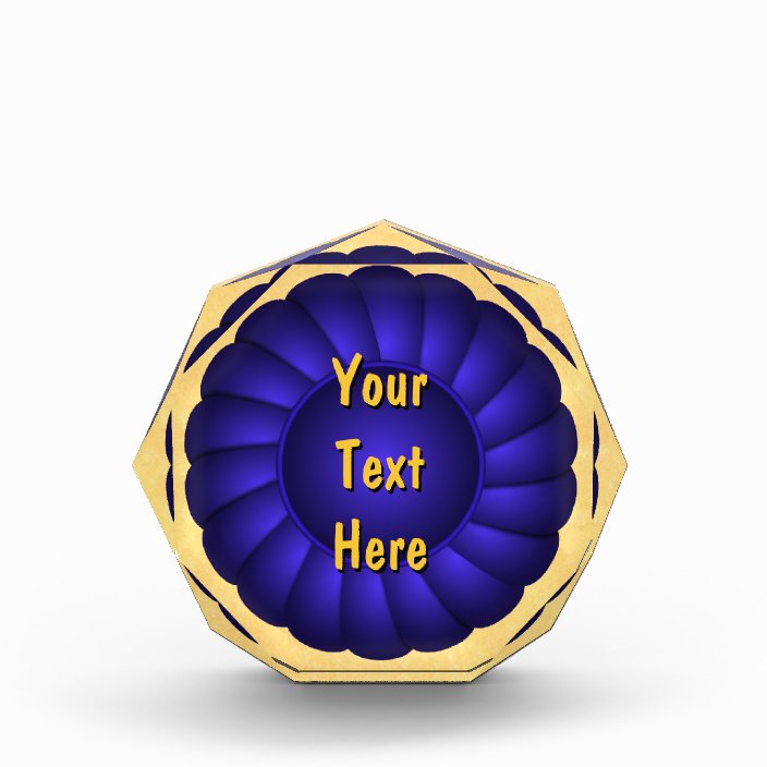 Blue Ribbon Rosette to Personalize Award | Zazzle.com