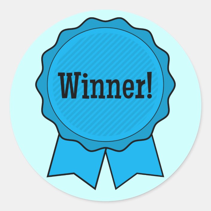 Blue Ribbon Winner Classic Round Sticker | Zazzle.com