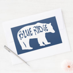 Blue Ridge Bear Rectangular Sticker | Zazzle