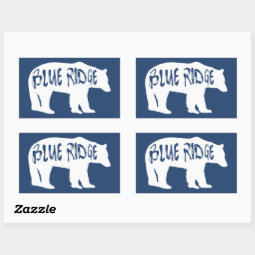 Blue Ridge Bear Rectangular Sticker | Zazzle