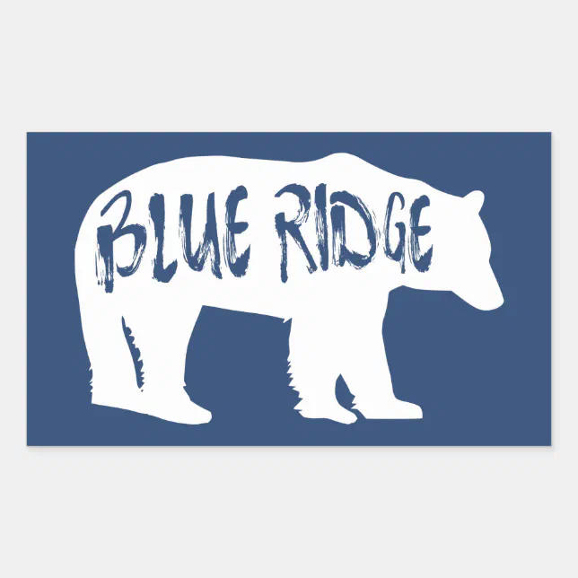 Blue Ridge Bear Rectangular Sticker | Zazzle