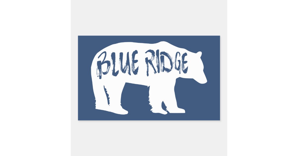 Blue Ridge Bear Rectangular Sticker | Zazzle