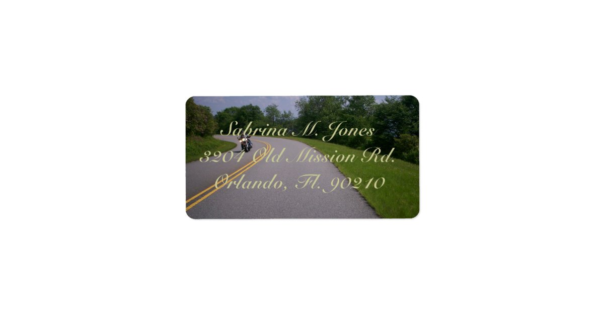 Blue Ridge Motorcycle Ride Label | Zazzle