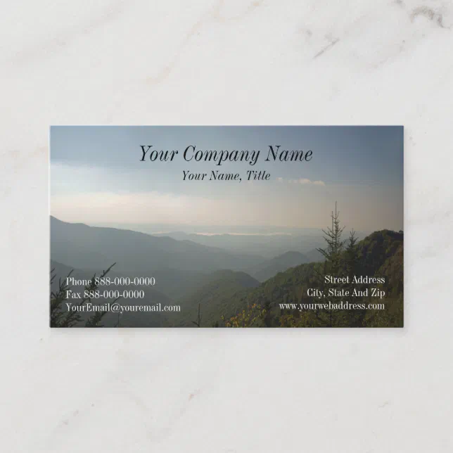 Blue Ridge Mountains Business Card | Zazzle