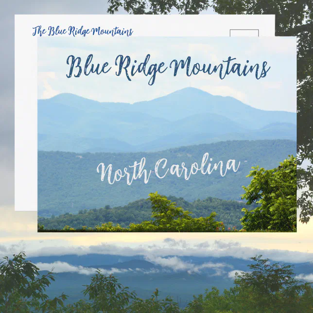 Blue Ridge Mountains North Carolina Photographic Postcard | Zazzle