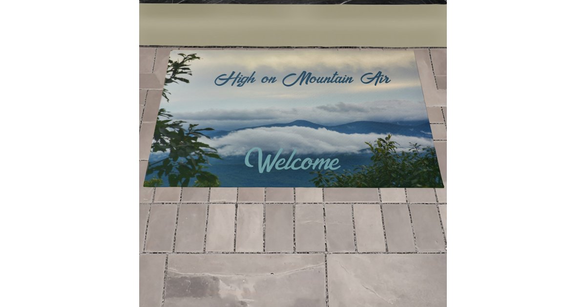 Blue Ridge Mountains Range Welcome Doormat | Zazzle