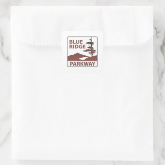 Blue Ridge Parkway Highway Road Trip Square Sticker | Zazzle