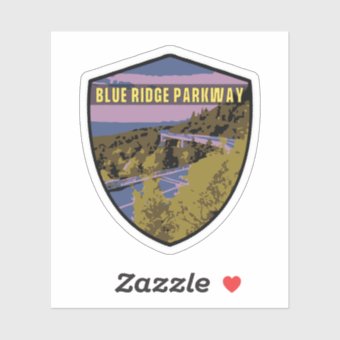 Blue Ridge Parkway Scenic Byway Virginia North C Sticker | Zazzle