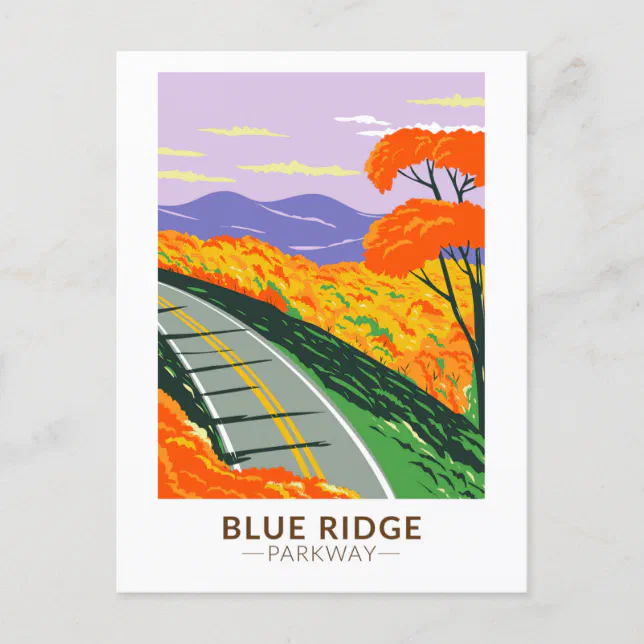 Blue Ridge Parkway Vintage Postcard | Zazzle
