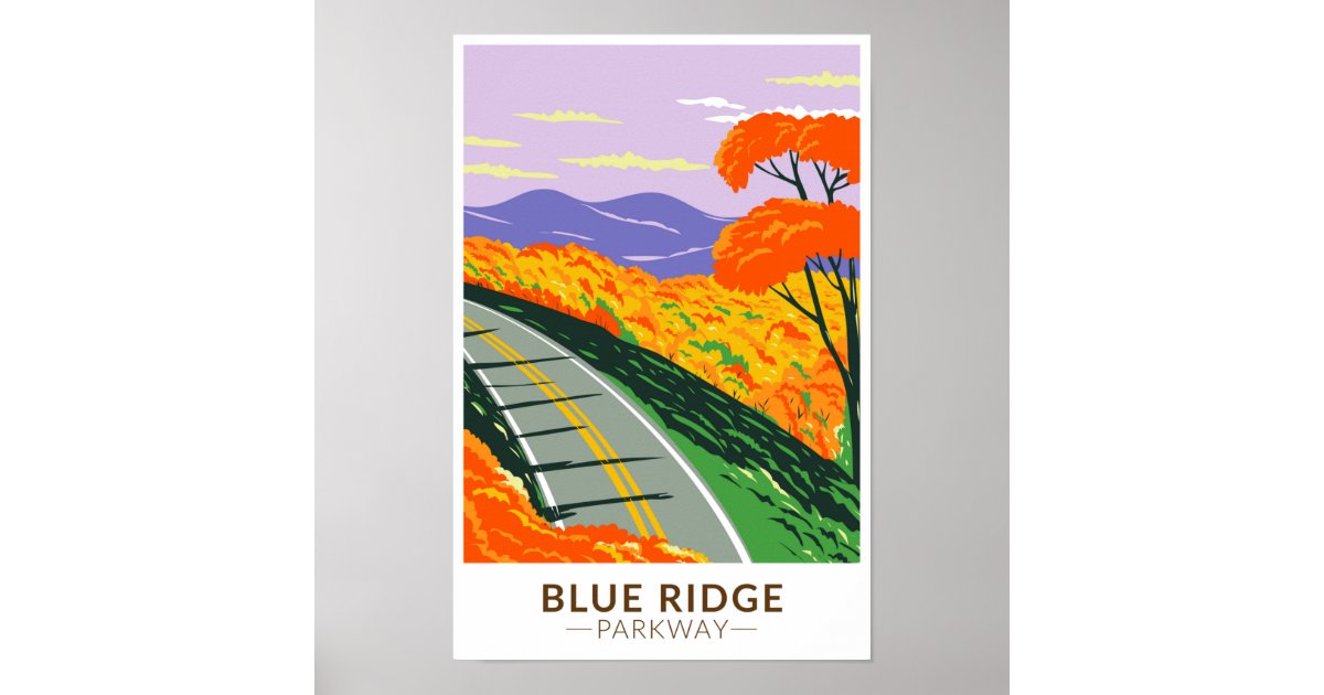 Blue Ridge Parkway Vintage Poster | Zazzle