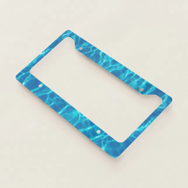 Blue Ripple Water Background, Swimming Pool Water License Plate Frame ...