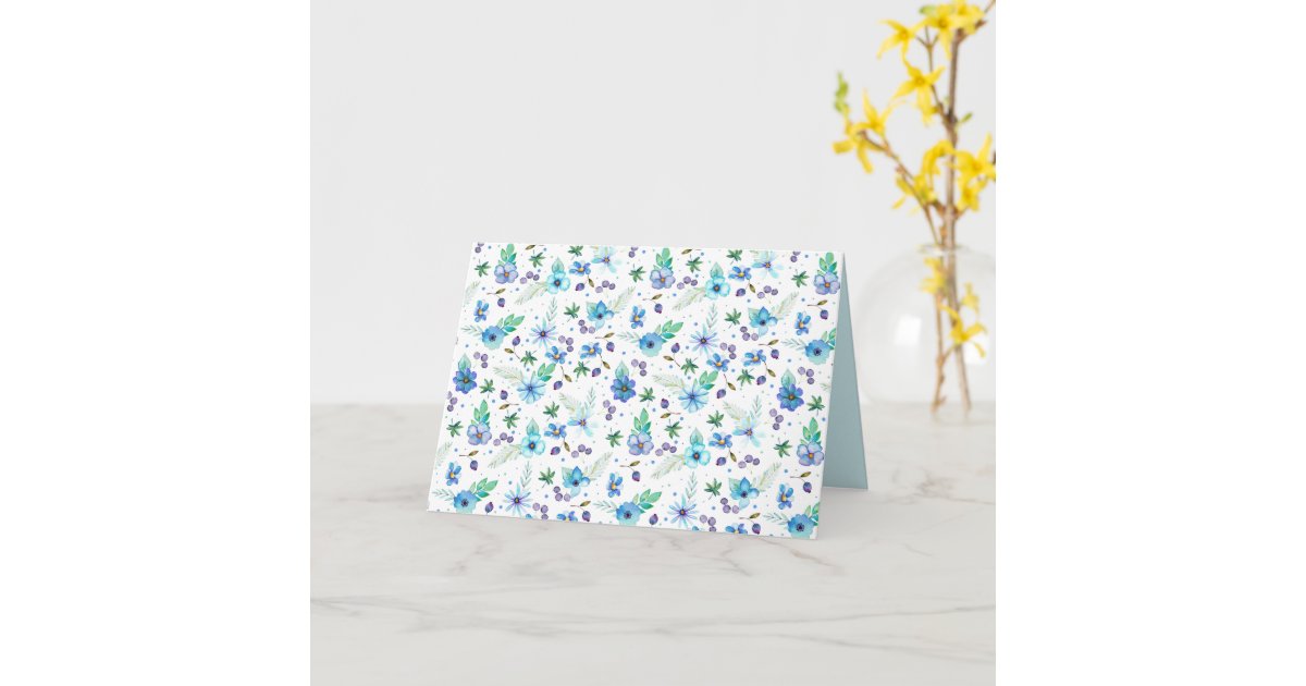 Blue rose card | Zazzle