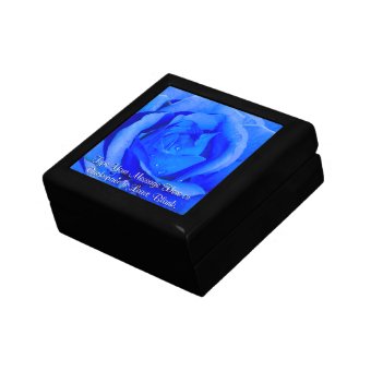 Blue Rose Gift Box Personalize Rose Jewelry Box | Zazzle