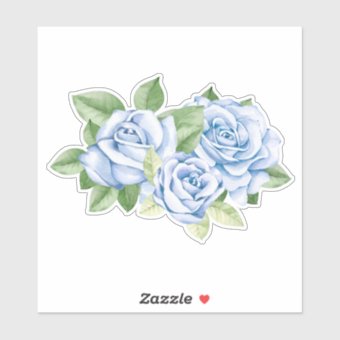 Blue Rose Sticker | Zazzle