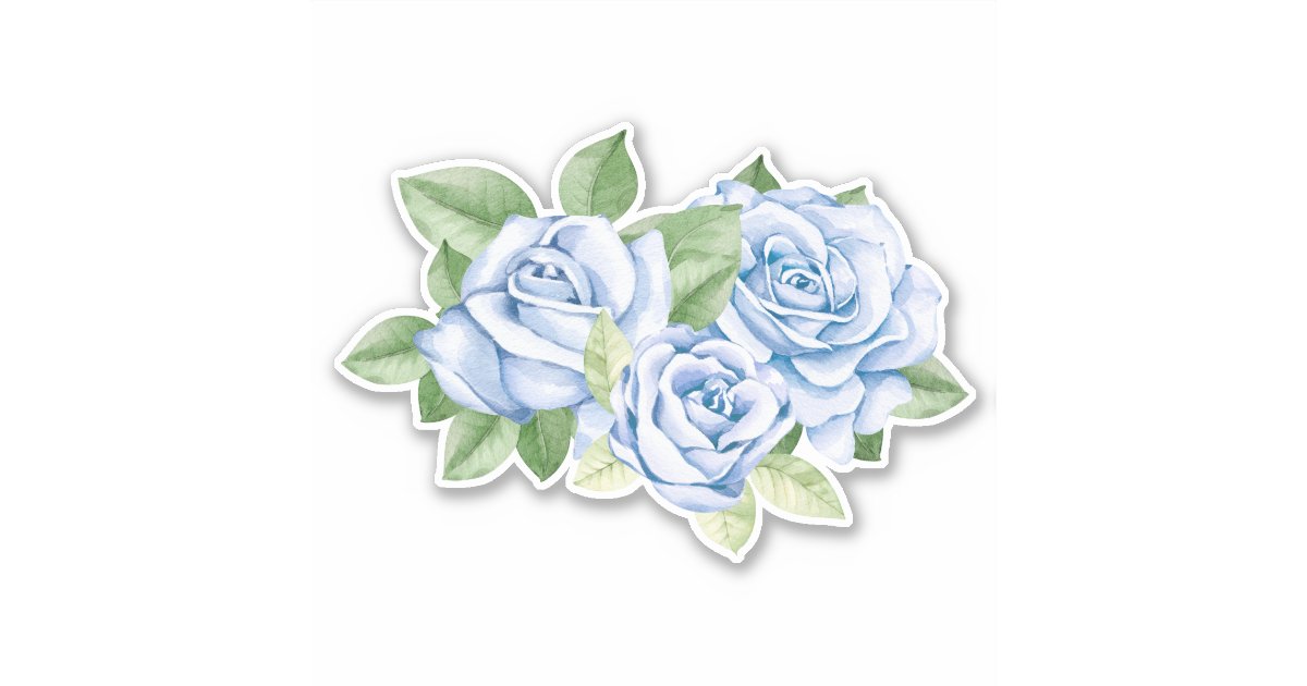Blue Rose Sticker | Zazzle