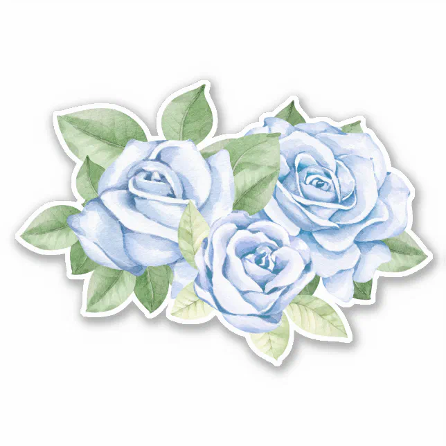 Blue Rose Sticker | Zazzle