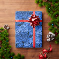 Blue Roses Floral Wrapping Paper | Zazzle