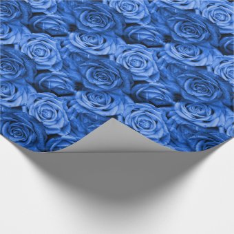 Blue Roses Floral Wrapping Paper | Zazzle