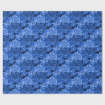 Blue Roses Floral Wrapping Paper | Zazzle