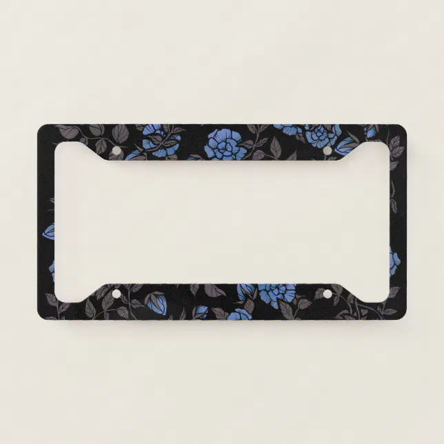Blue Roses License Plate Frame | Zazzle