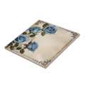 Blue Roses Shabby Ceramic Tile | Zazzle