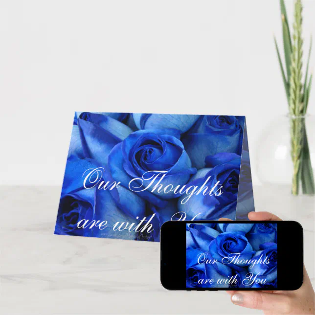 Blue Roses Sympathy-customize Card | Zazzle