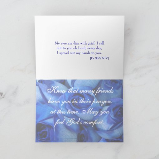 Blue Roses Sympathy-customize Card | Zazzle
