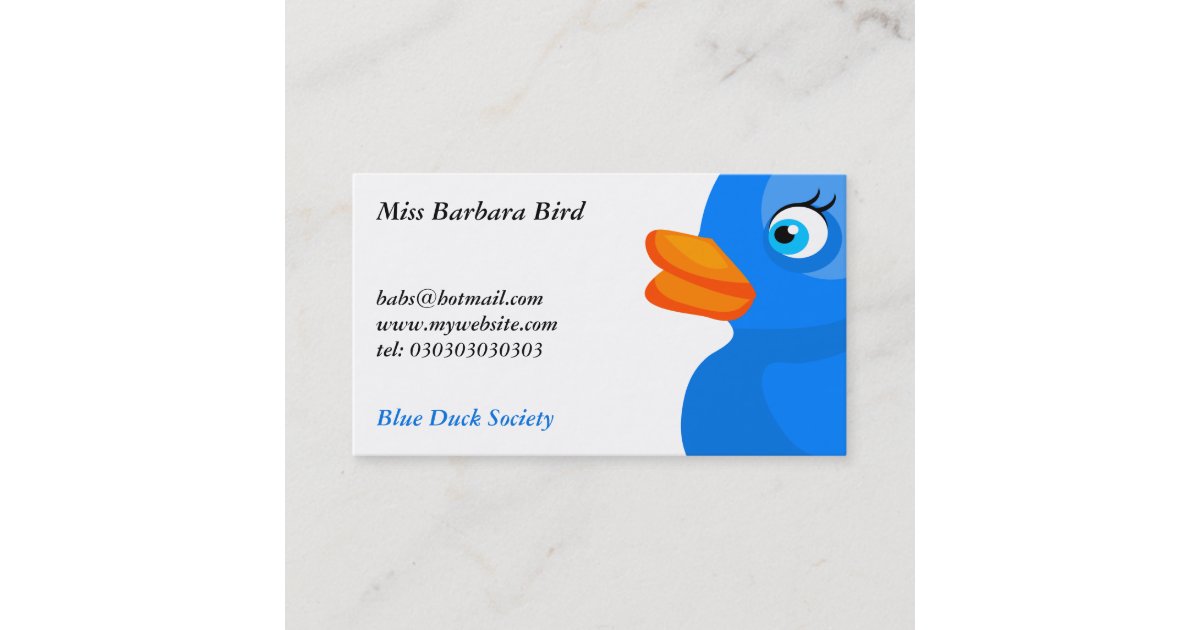 Blue Rubber Duck, Business Card | Zazzle