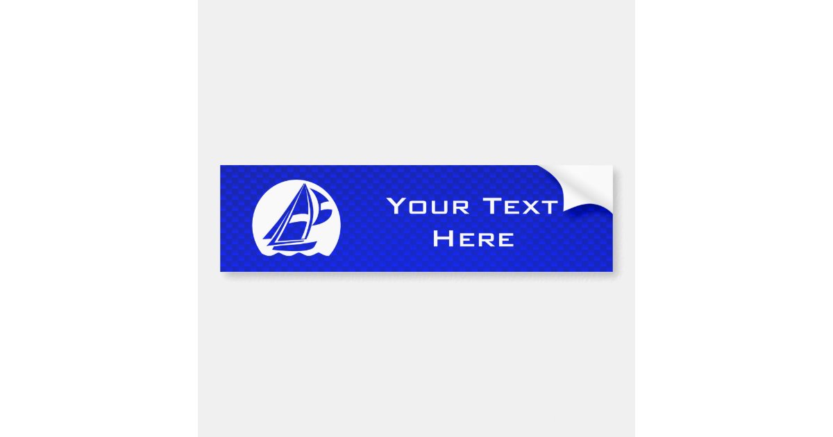 Blue Sailing Bumper Sticker | Zazzle