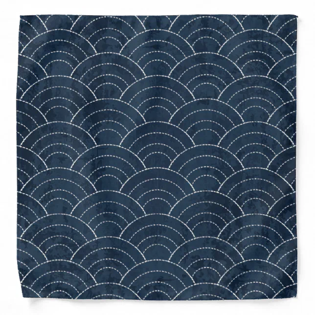 Blue Sashiko Bandana | Zazzle