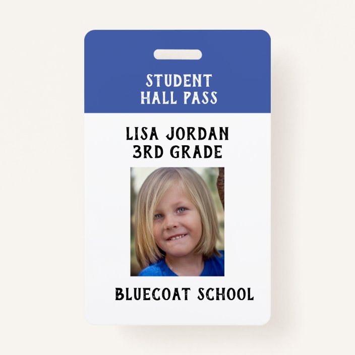 Blue School teacher or student Badge | Zazzle.com