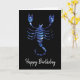 Blue Scorpio Sign Birthday Card | Zazzle