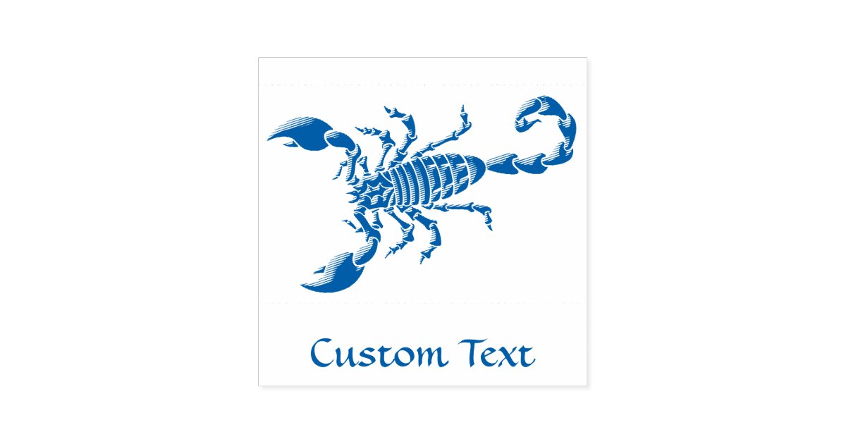 Blue Scorpion Self-inking Stamp | Zazzle