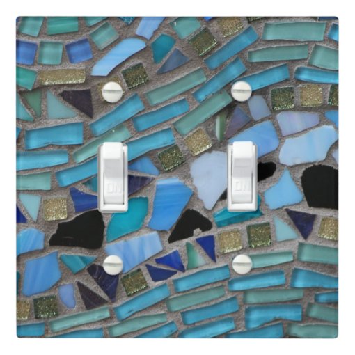 Blue Sea Glass Mosaic Light Switch Cover | Zazzle