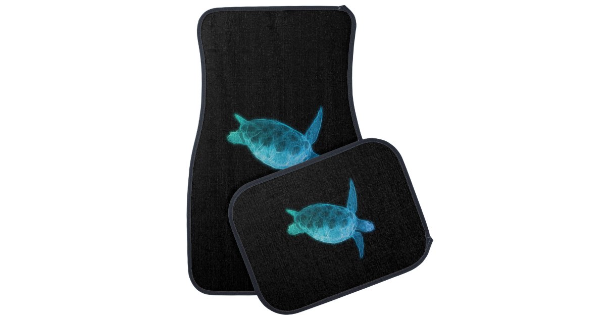 Blue Sea Turtle Car Floor Mat | Zazzle