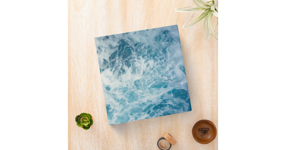 Blue Sea Water 3 Ring Binder | Zazzle