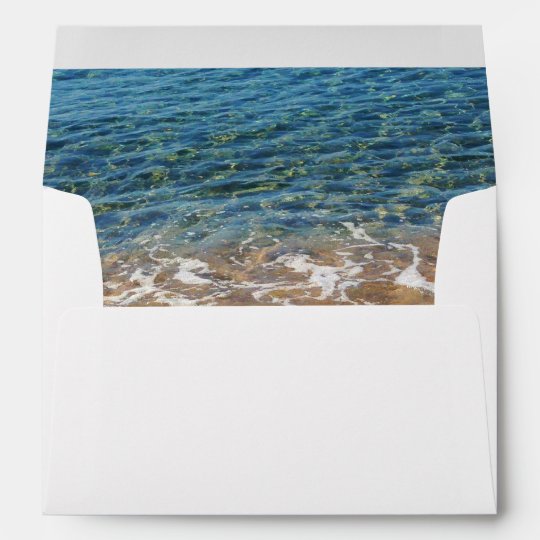 Blue Sea Waves - Beach Water and Sand Envelope | Zazzle.com