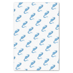 Blue seahorse nautical coastal ocean beach tissue paper | Zazzle