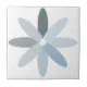 Blue Shades Simple Flower Design Ceramic Tile | Zazzle