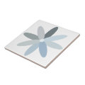 Blue Shades Simple Flower Design Ceramic Tile | Zazzle