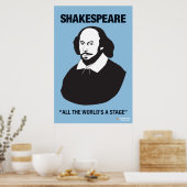 Blue Shakespeare Classroom Poster | Zazzle