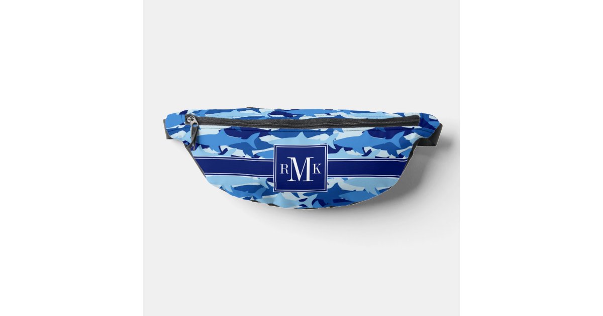 Blue Shark Pattern Fanny Pack | Zazzle