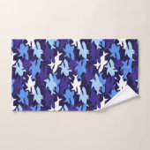 Blue Sharks Camouflage Pattern Bath Towel Set | Zazzle