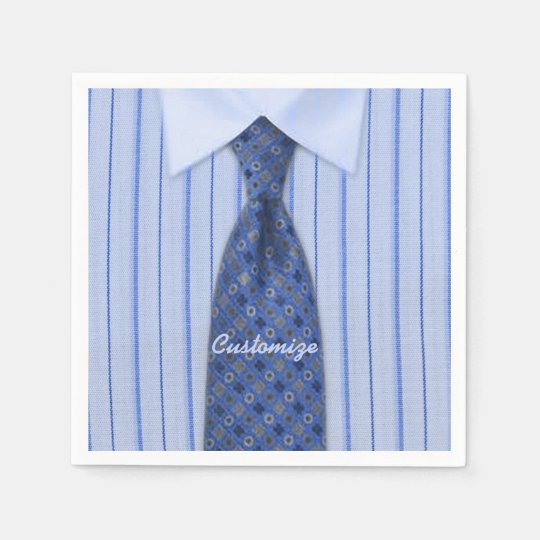 Blue Shirt and Tie Mens Suit Napkins 2 | Zazzle.com