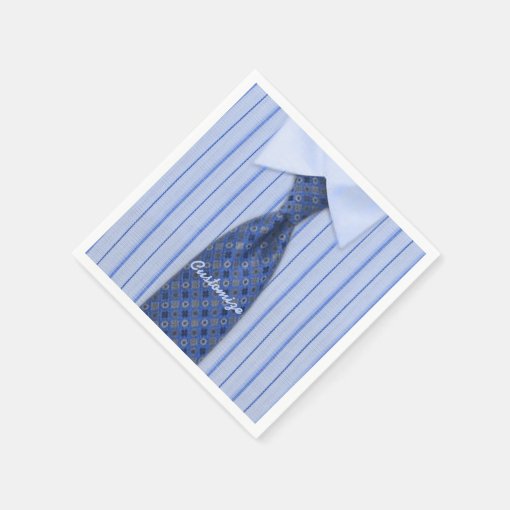 Blue Shirt and Tie Mens Suit Napkins 2 | Zazzle